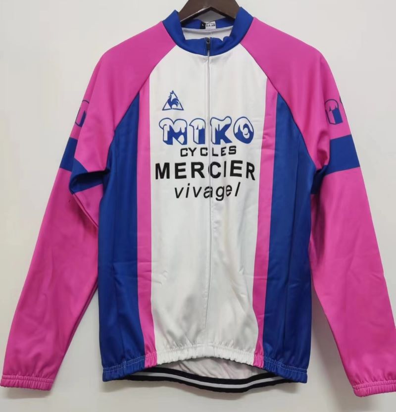 Miko Mercier retro cycling jersey long sleeve - Pulling Turns