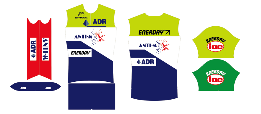 ADR- Mini Flat retro cycling jersey 1988 - Pulling Turns