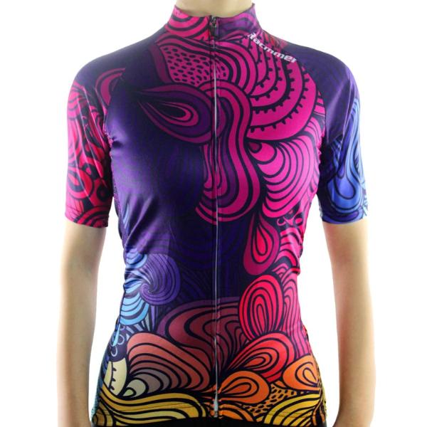 Women Multicolor summer cycling jersey - Pulling Turns