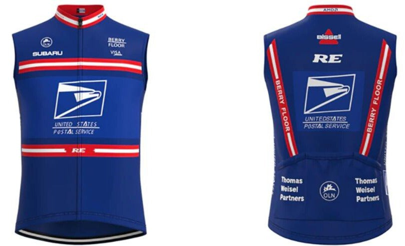 US Postal vintage cycling vest - Pulling Turns