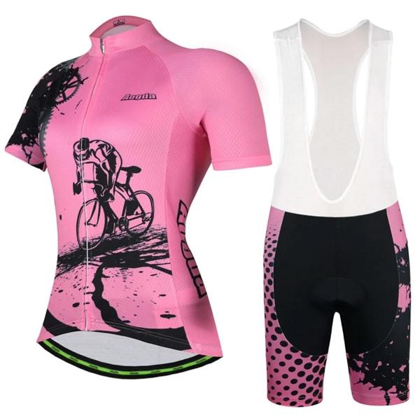 Women Bike Pink cycling set - Pulling Turns