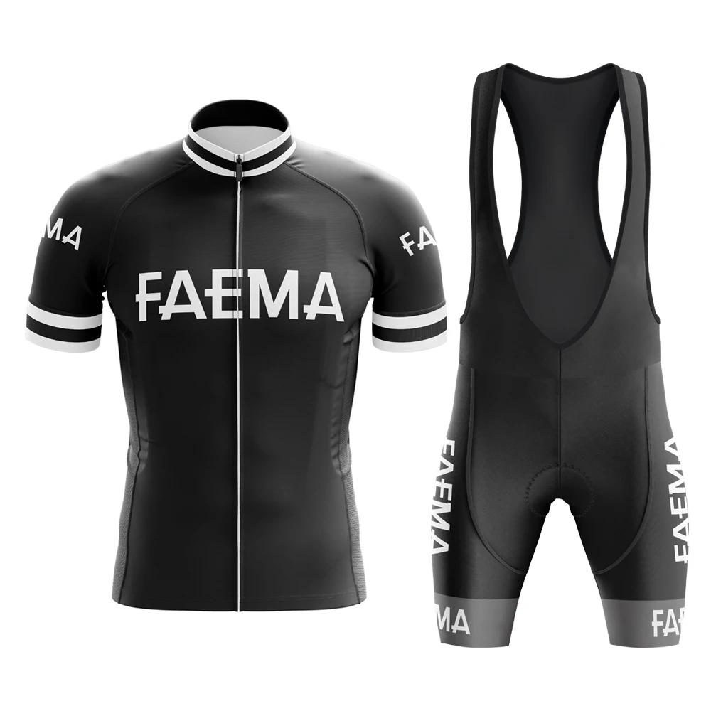Faema black cycling set - Pulling Turns